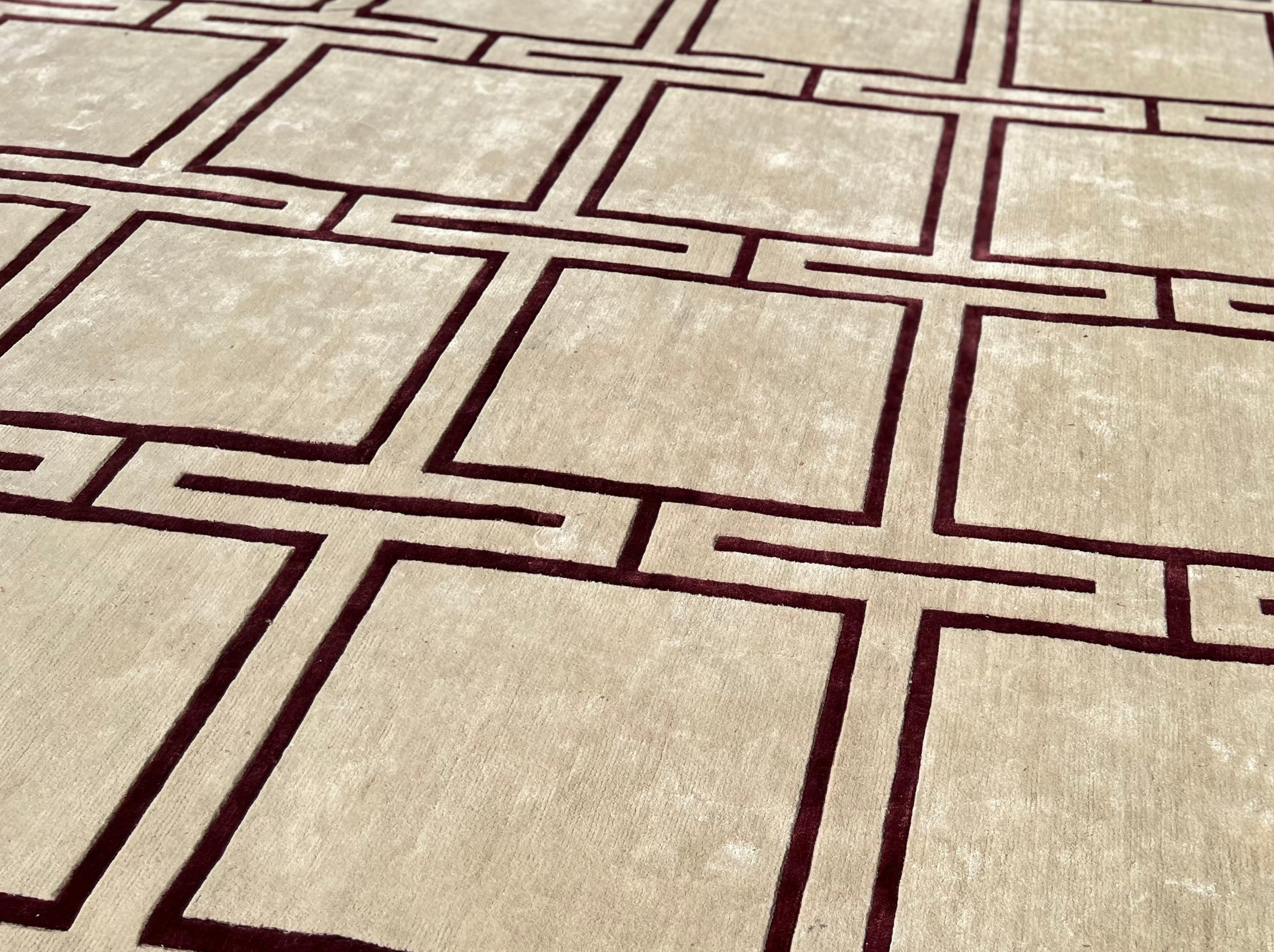 MOONLIGHT WALK (RED) - Design & graphic rugs – Sibylle De Tavernost